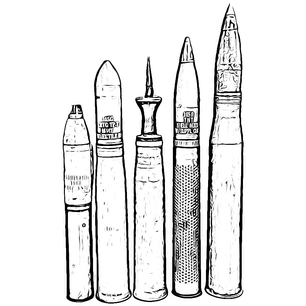 105mm Ammunition listing of all available items in 105mm