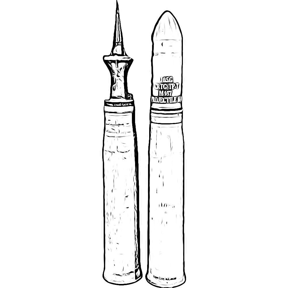 105mm M68 Tank Gun Ammunition used in the M60 "Patton" Tank