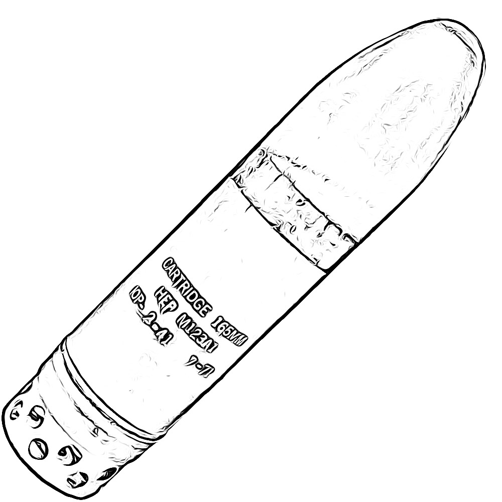 165mm Ammunition listing of all available items in 165mm