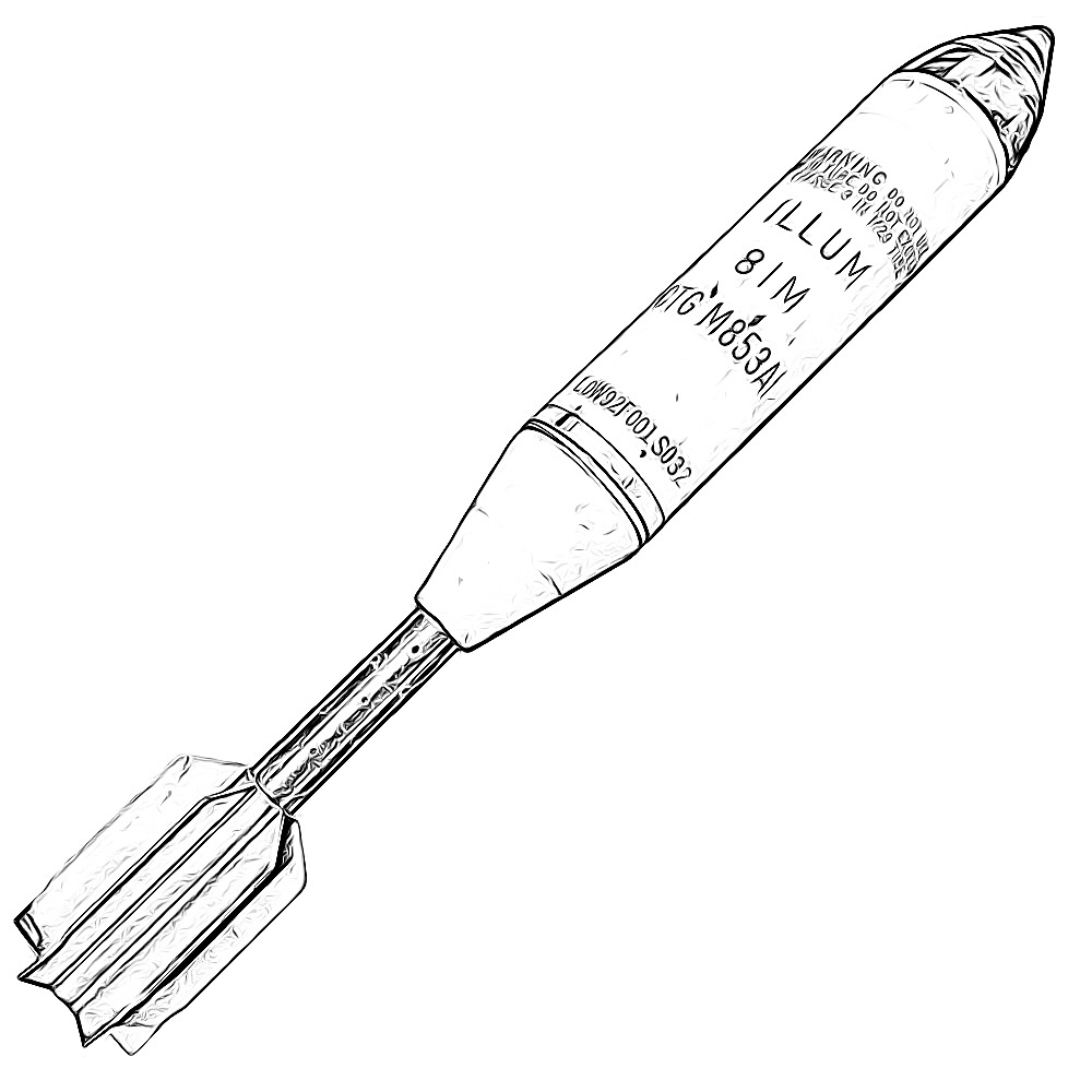 81mm M252 Mortar Ammunition (Post-Vietnam War, Modern Era)