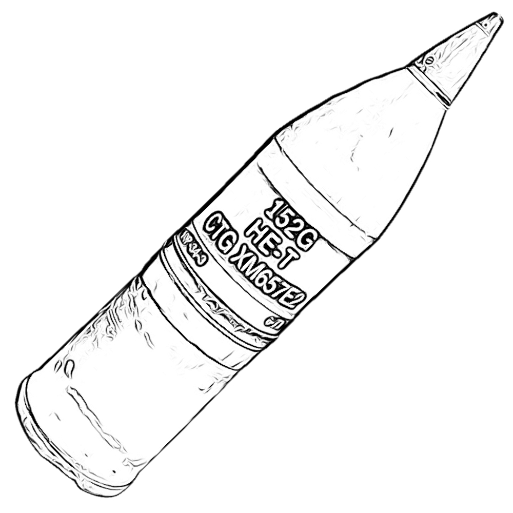 152mm M81 / M162 Tank Gun & Launcher Ammunition used in the M551