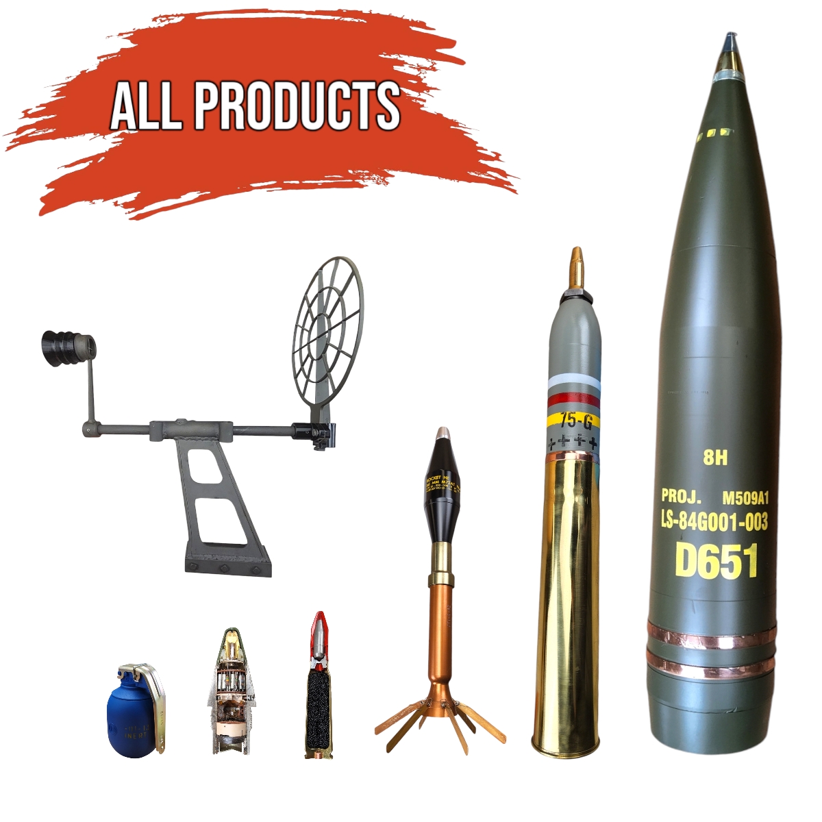 All Products listing of all available items in All Products