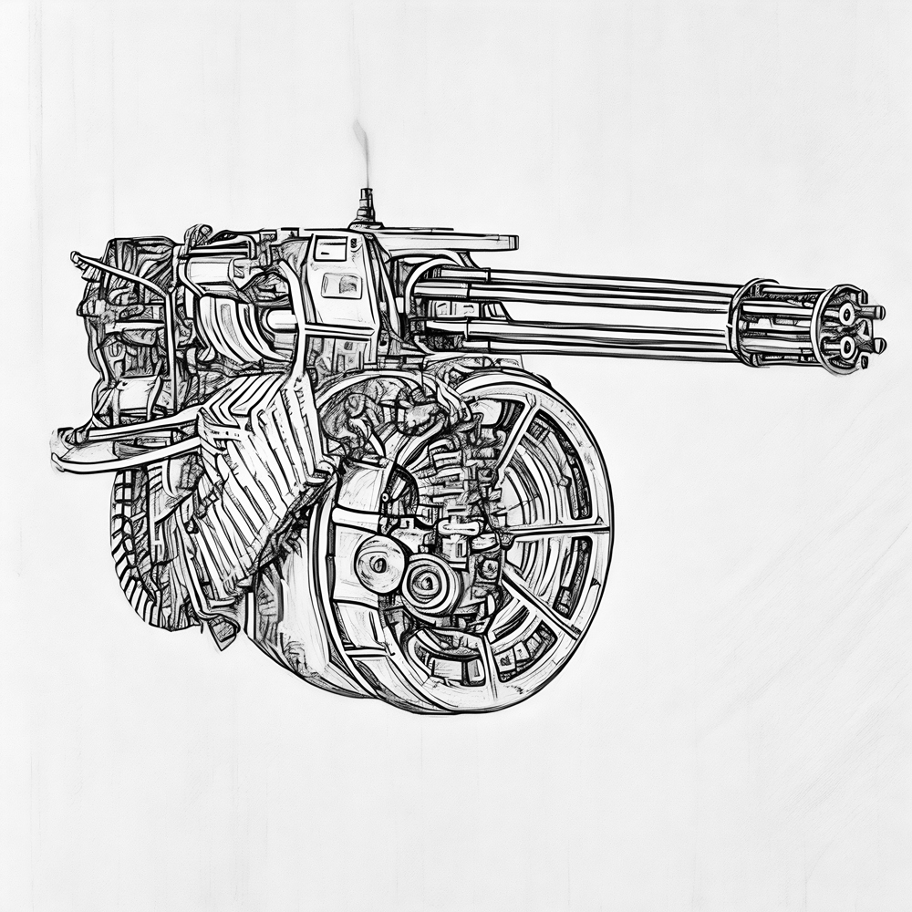 20mm Vulcan Family of Rotary Guns (M61, M61A1, M61A2, GAU-4, M130, M167 ...