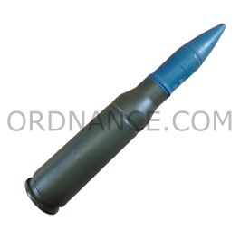 25mm Bushmaster TP-T M793 round with unfired case with white lettering